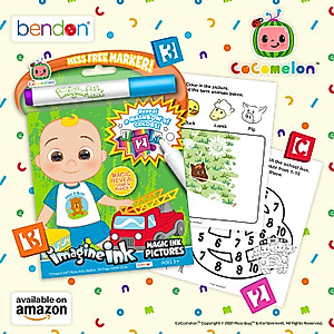 Bendon CoComelon 20 Page Imagine Ink Coloring Book with 1 Mess Free Marker