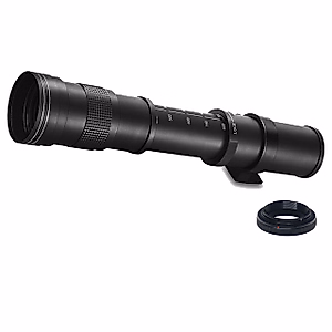 Canon EOS 4000D (Rebel T100) DSLR Camera w/EF-S 18-55mm F/3.5-5.6 Zoom Lens + 75-300mm F/4-5.6 III Lens + 420-800mm Super Telephoto Lens + 64GB Memory Cards, Professional Photo Bundle (Renewed)