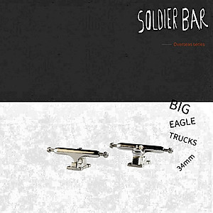 SOLDIER BAR Handmade Fingerboards Complete 8S (6-layer Canada Maple+Ebony 35mmX98mm) (Handmade Deck+34mm Big Eagle trucks+Handmade Ice Wheels)