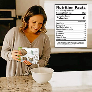 Sweet Nature Monk Fruit Golden Sweetener Non GMO Gluten Free Sugar Substitute Kosher 48 ounces (3 LB)