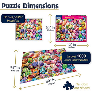 White Mountain Puzzles Easter Eggs, 1000 Piece Jigsaw Puzzle