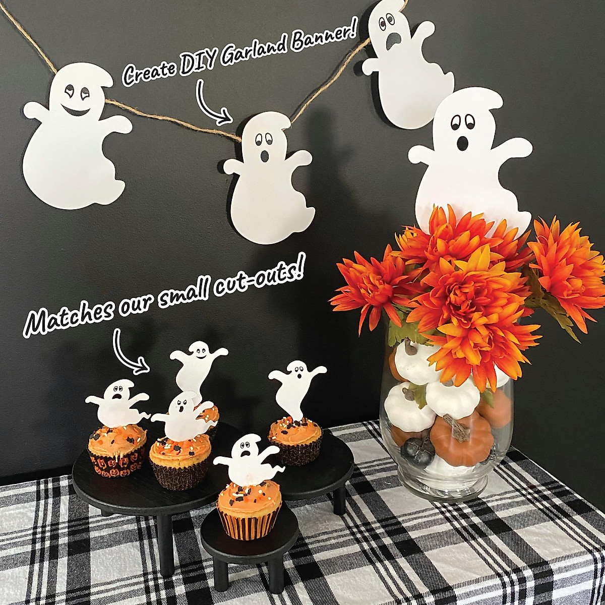 Big Dot of Happiness Spooky Ghost Essentials - Ghost Decorations - DIY Halloween Decor - Halloween Cutouts - Halloween Decorations - Halloween Party Decorations - Ghost Decorations - Set of 20