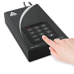 Apricorn 6TB Aegis Desktop Padlock FIPS 140-2 Validated 256-Bit Encrypted Hard Drive (ADT-3PL256F-6000)