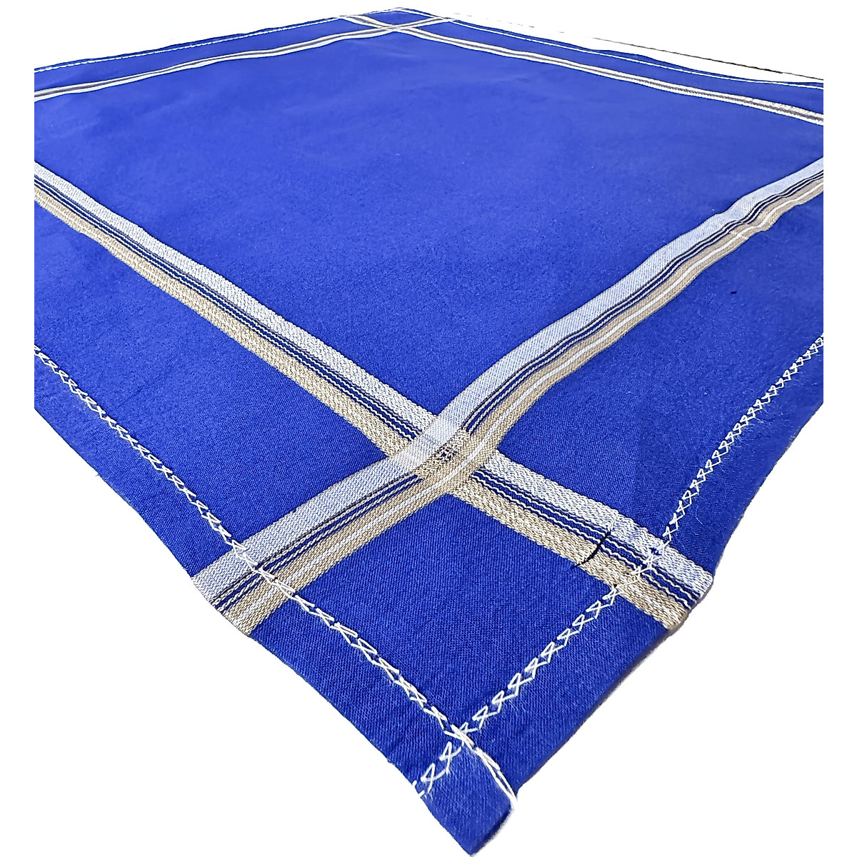 Royal Mart men's handkerchiefs, 100% cotton, hemstitched, 17x17 inches, multi-colored (Pack of 12)