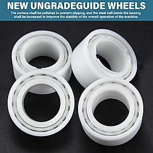 3884997-R6 Guide Wheels Parts Fit for Dolphin Dolphin Pool Cleaner Guide Wheels Replacement, 4 Pack Guide Wheels with 2 Pully Gears Compatible with Maytronics Dolphin Nautilus Cc Plus Premier