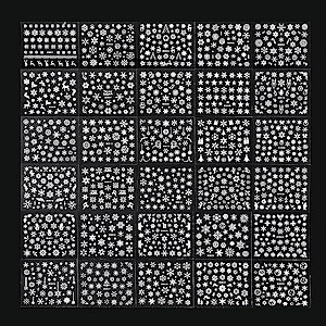 30 Sheets Christmas Nail Art Stickers White Snowflake 3D Self-Adhesive Nail Decals Winter Xmas Elk Snowman Designs Nail Supplies Christmas Cute Nail Decoration for Women and Kids Manicure Accessories