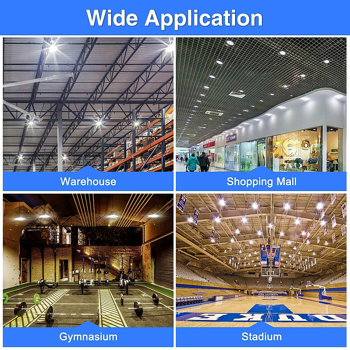 OPENLUX 150W UFO LED High Bay Light, UL DLC Listed, IP65 Waterproof, 22500LM, 5000K, 0-10V Dimmable, Commercial Grade, 5 Year Warranty