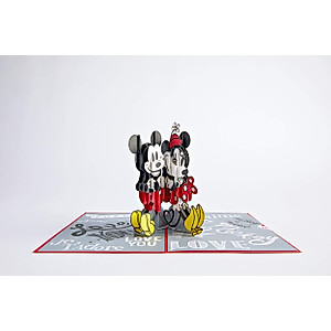 Lovepop Disney Mickey & Minnie In Love Pop Up Card - 3D Valentines Day Card Pop Up Valentines Day Card, Couples Card, Pop Up Greeting Card, Disney Birthday Card
