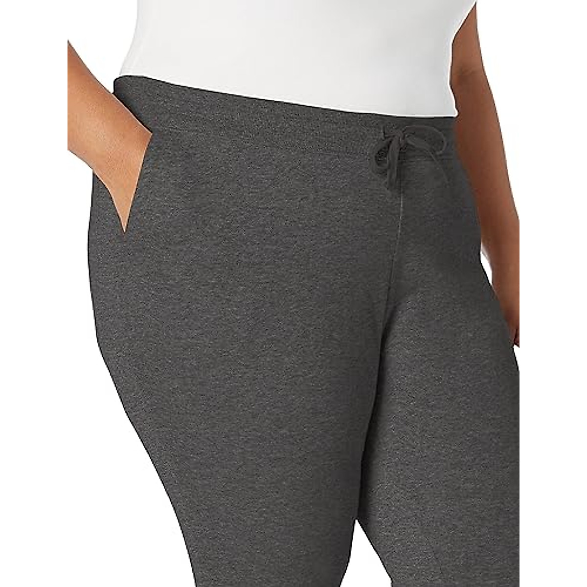 Amazon Essentials Women's Fleece Jogger Sweatpant (Available in Plus Size), Charcoal Heather, 5X