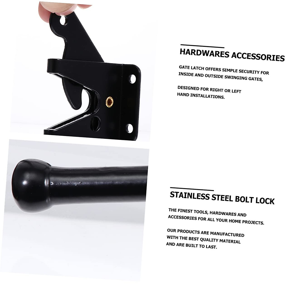 Fence Hinge Gate Latch for Wooden Fence Heavy Duty Gate Latch Fence Locks for Outdoor Gates Pool Gate Latch Gate Latches for Wooden Gates Gate Handles Fence Latches for Gates