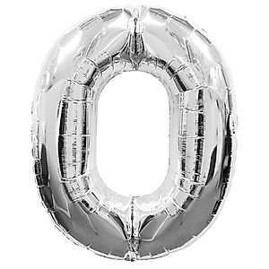 AFTERLOON® 2024 Balloons New Year 40 Inch Chrome Glossy Silver (Bold) Foil Helium Floating Jumbo Digital Number 4 pcs (Premium Quality), for GRAD Graduation Party Decorations Class of 2 0 2 4