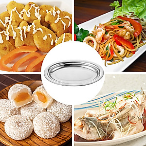Luxshiny stainless steel fish steamer grill pans metal dinner plates fish steam plate stainless steel towel tray fruit tray camping plates Practical Pastry Plate steak child jewelry
