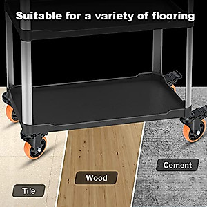 4 Inch Caster Wheels 2200Lbs, Threaded Stem Casters Set of 4 Heavy Duty, 1/2"-13 x 1" (Screw Diameter 1/2", Stem Length 1"), Safety Dual Locking Industrial Castors, Wheels for Cart, Furniture