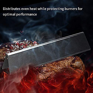 BBQ funland PH7635 (3-Pack) Porcelain Steel Heat Plate for Weber Spirit 200 Series with Front-Mounted Control Panels Gas Grills, Aftermarket Replacements (15.3” x 3.5” x 2.5”)