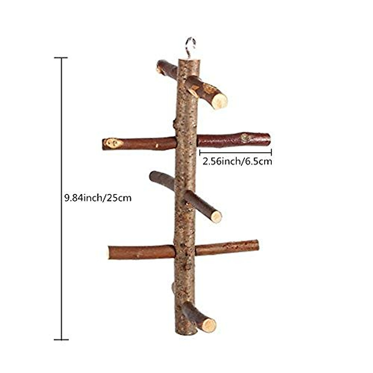Parrot Birds Perches Paw Grinding Toy,Cage Stand Toy,Hanging Wooden Activity Branches Climbing Stairs,for Budgies,Small Birds,Parakeet,Cockatiel