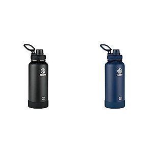 Takeya Actives Insulated Stainless Steel Water Bottles with Insulated Spout Lids, 32oz