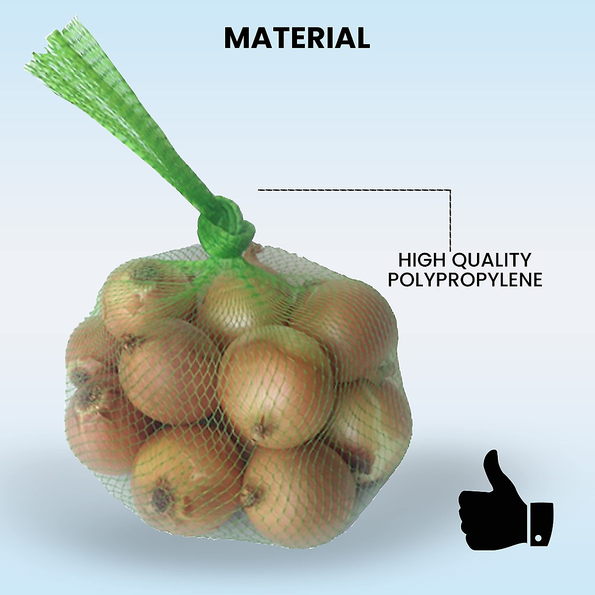 Simond Store 15" Green Reusable 200 Poly Mesh Net Bags Produce Grocery Fruit Vegetable Storage