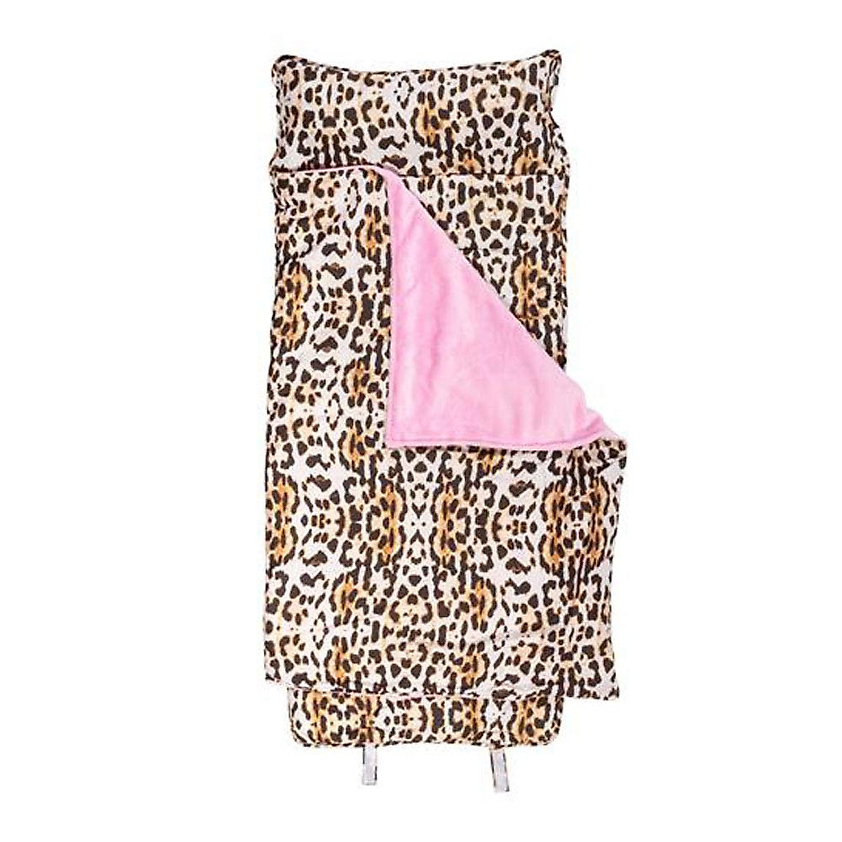 Personalized Stephen Joseph All Over Leopard Print with Pink Details Child Nap Mat with Custom Name