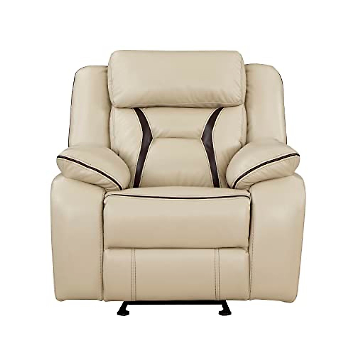 Lexicon Ridgefarm Wall-Hugger Manual Glider Reclining Chair, Beige