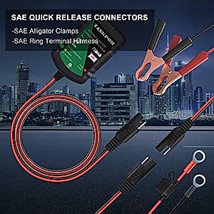 TANKPOW 750mA Battery Charger,12V Car Battery Charger,Float Charger,Trickle Charger and Battery Maintainer for Automotive,Car,Motorcycle,Lawn Mower,SLA AGM Gel Lead-Acid Batteries