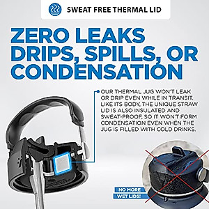 ARELL Wide Mouth Sports Water Bottle - Leakproof Vacuum Insulated for Hot & Cold Beverages - Double-Wall Metal Canteen with Sweatproof Straw Lid, Chug Cover, Fruit Infuser - 32oz Midnight