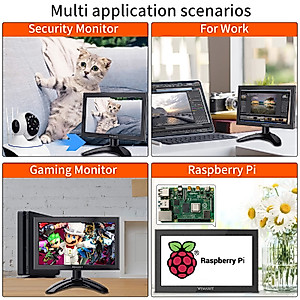 WIMAXIT 8 Inch HDMI VGA Security Monitor 95% sRGB 690nit Display with VESA Mount for CCTV DVR Office & Home Camera System Surveillance,Game Console,Raspberry Pi,Laptop