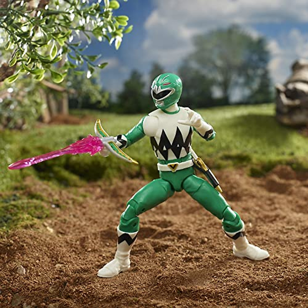 Power Rangers Lightning Collection Lost Galaxy Green Ranger 6-Inch Premium Collectible Action Figure Toy with Accessories Kids Ages 4 and Up
