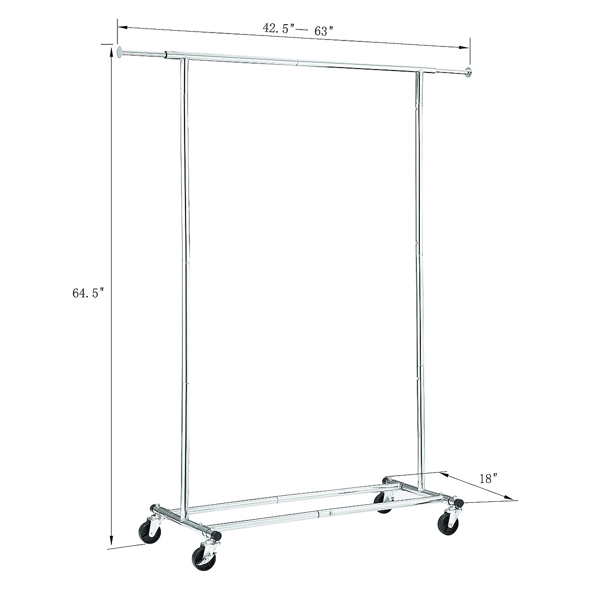 Collapsible/Folding Rolling Clothing/ Garment Rack Salesman's Rack