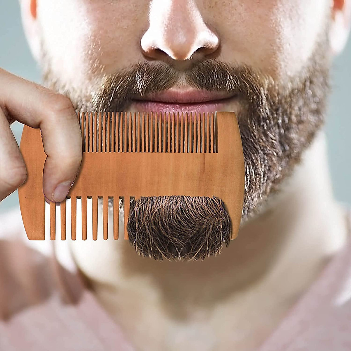 Natural Wood Hair Brush Hair Comb For Men Beard Care Anti-Static Wooden Comb Brushing Hair Care Tools