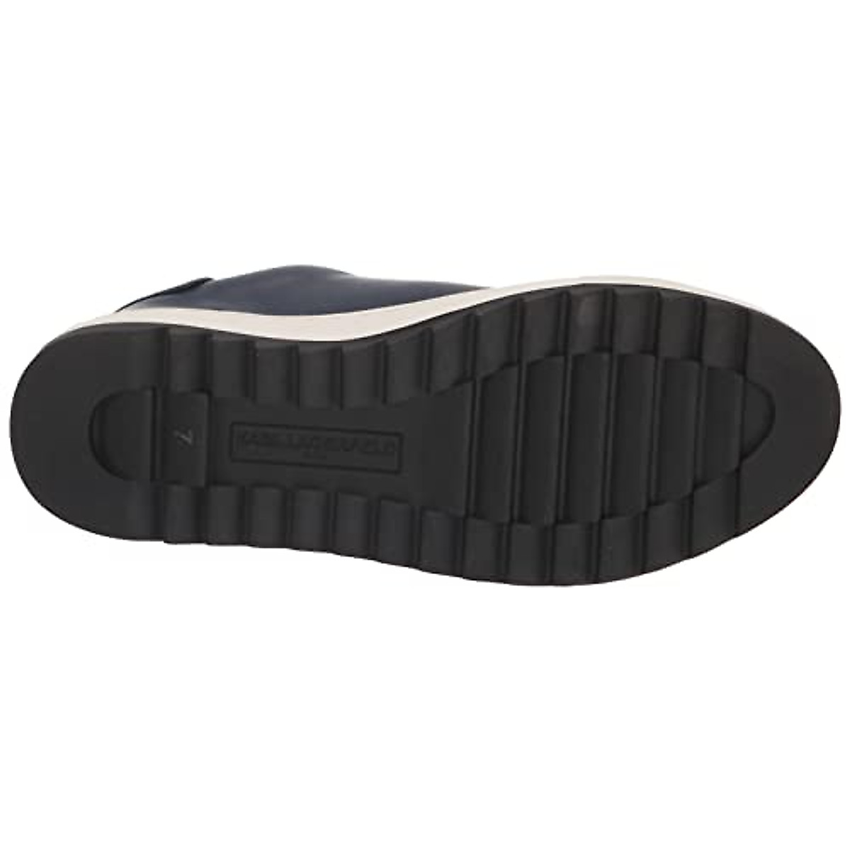 Karl Lagerfeld Paris Men's Recycled Leather Low top Sneaker, Navy, 9