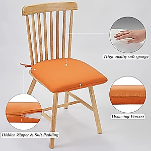 JMGBird Outdoor Chair Cushions Set of 2, Patio Cushions D16xW17 Inch with Ties, Outdoor Chair Pad for Patio Furniture