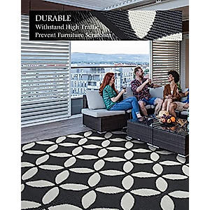 Outdoor Carpet Waterproof 5x8 ft Patio Outside Mat for RV Camping Picnic Reversible Lightweight Plastic Straw Rug for Patio Decor Decoration