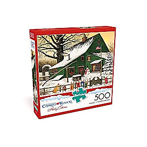 Buffalo Games - Charles Wysocki - Cocoa Break at The Copperfields - 500 Piece Jigsaw Puzzle Multi, 21.25"L X 15"W