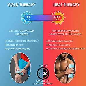 NEENCA Reusable Ice Pack(3 Packs of 4*9 Inches), Soft Touch Gel Packs for Hot & Cold Therapy. Flexible Gel Ice Packs for Swelling,Bruises,Surgery, Sprains,Muscle Pain,Injuries Recovery,Instant Relief
