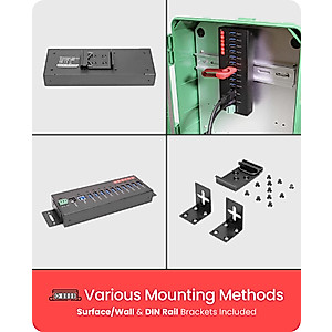 USB 3.2 Gen 1 10 Port Industrial Metal Hub w/15KV ESD Protection