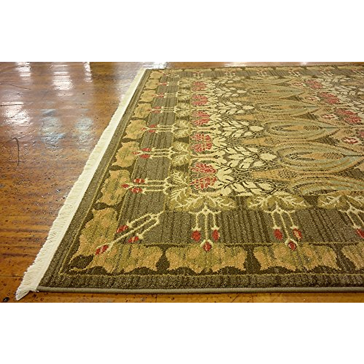 Unique Loom Edinburgh Collection Classic Oriental Traditional French Country Inspired Border Design Area Rug, 5 x 8 ft, Brown/Beige