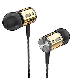 Betron AX1 Earphones Wired in Ear Headphones with Microphone Mic Noise Isolating Earbuds Deep Bass Carry Case 3.5mm Jack S/M/L Ear Bud Tips