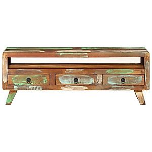 vidaXL TV Stand, TV Unit for Living Room, Sideboard with Storage, Entertainment Center Media Unit Cupboard, Multicolor Solid Reclaimed Wood