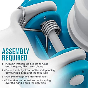 U.S. Pool Supply 16" Weighted Pool Vacuum Head with Nylon Side Bristles, Swivel Hose Connection, EZ Clip Handle - Connect 1-1/4", 1-1/2" Hose - Scrub Clean, Remove Debris - Safe for Vinyl Lined Pools