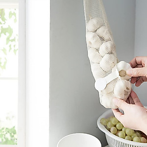 NATEFEMIN 3PCS Onion Garlic Hanging Organizer Holder Storage Kitchen Wall Bags Net 11.5 * 45CM Accessory