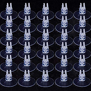 SLSON 30 Pack Aquarium Suction Cup Clips Airline Tube Holders Clamps Fish Tank Hose Holder Clips for Air Line Tubing 3/16