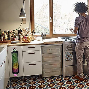 Supkiir Plastic Bag Holder, 4 Pack Grocery Bag Dispenser Foldable Washable for Kitchen Plastic Bag Storage