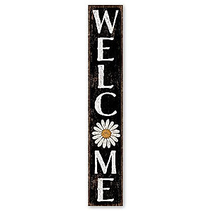 Shop My Word! Daisy Porch Board Welcome Sign - Indoor/Outdoor