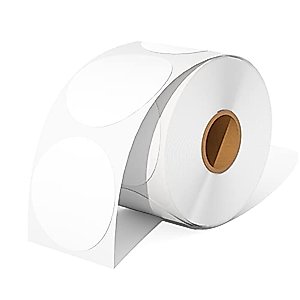 MUNBYN 2Inch Circle Thermal Sticker Labels, Self-Adhesive Round Direct Thermal Labels, Multi-Purpose Roll Thermal Stickers for Business-750 Labels/1 Roll