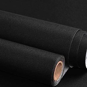 Shelf Liner Drawer Matte Black Wallpaper Vinyl Self-Adhesive Countertop Removable Contact Paper Wall Decoration