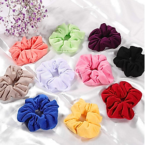 Hair Scrunchies Cotton Elastic Hair Band 15 Pcs Scrunchies for Hair Accessories for Women or Girls