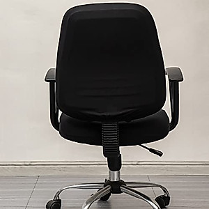Melaluxe Computer Office Chair Cover - Protective & Stretchable Universal Chair Covers Stretch Rotating Chair Slipcover (Back+Seat)