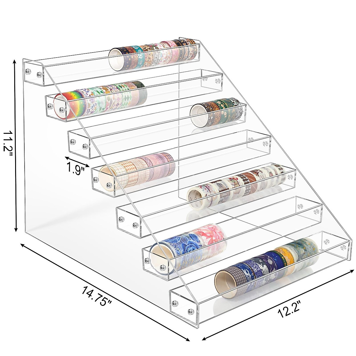 Vowcarol 7 Layers Washi Tape Organizer, Washi Tape Storage Racks