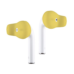 ACOUS Design Purest Earbuds Covers Anti-Slip Sport Tips Covers Compatible with Apple AirPods1&2 and EarPods (Strong Lemon)