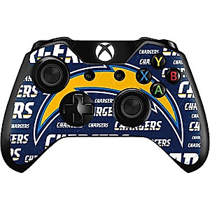 Skinit Decal Gaming Skin Compatible with Xbox One Controller - Officially Licensed NFL Los Angeles Chargers Blue Blast Design
